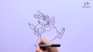How to Draw the White Rabbit from Alice in Wonderland: A Simple Drawing ...
