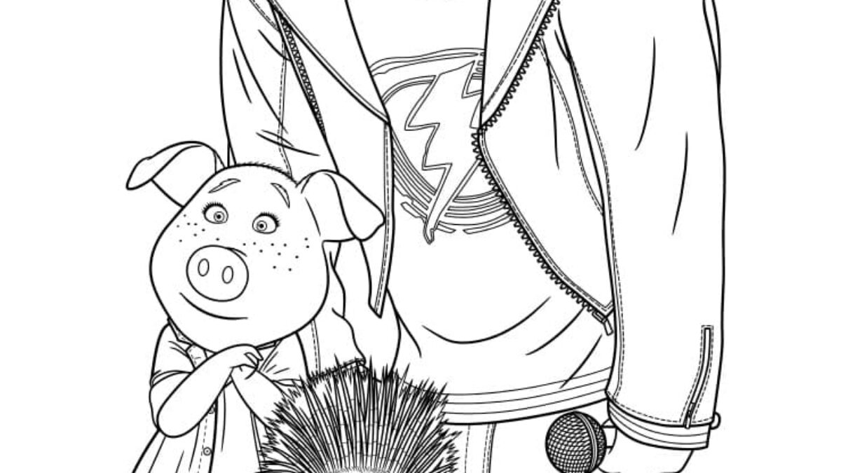 Johnny Gorilla From Sing Coloring Page Free Printable
