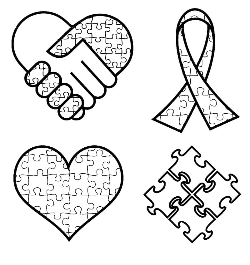 Printable Autism Awareness Heart Coloring Page Free Printable Printable Autism Awareness Heart Coloring Page Free Printable