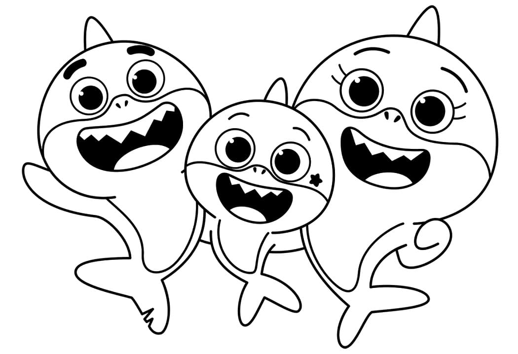 Baby Shark Family Coloring Page Free Printable Coloring Pages For Kids Baby Shark Family Coloring Page Free Printable Coloring Pages For Kids