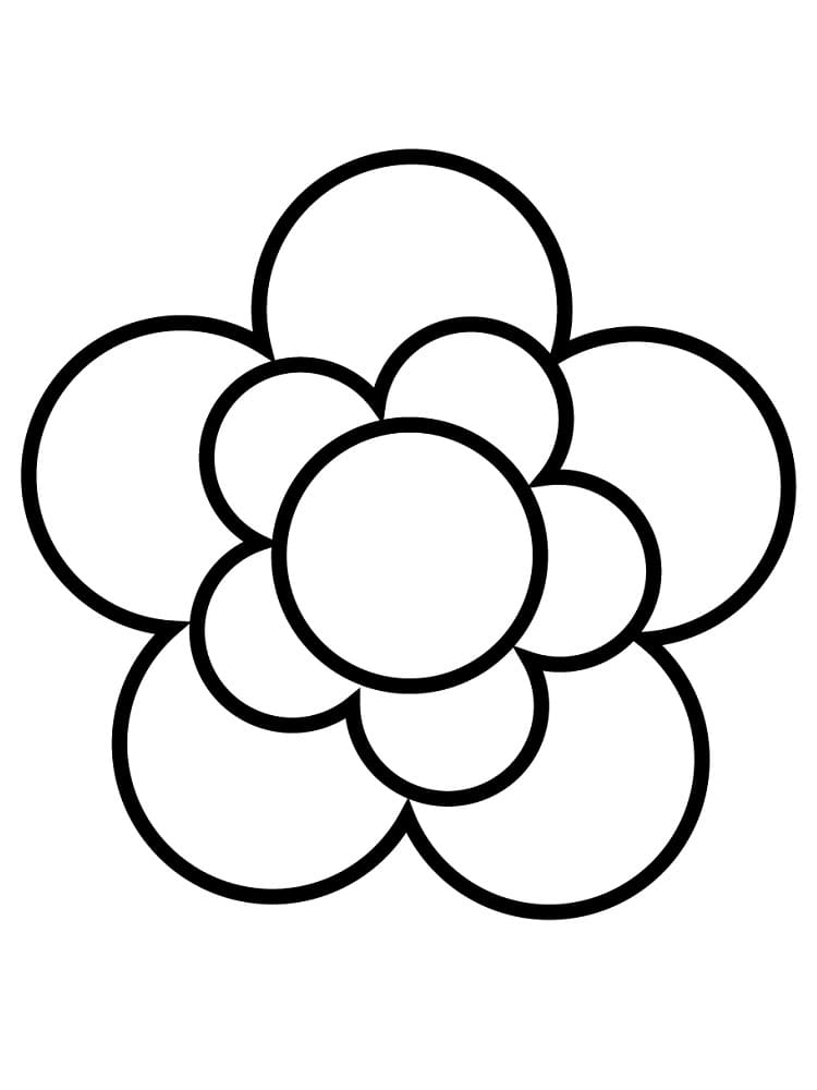 Beautiful Simple Flower Coloring Page Free Printable Coloring Pages
