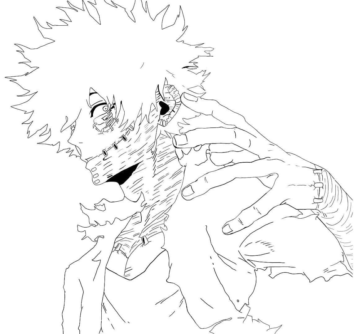 Dabi From My Hero Academia Coloring Page Free Printable Coloring