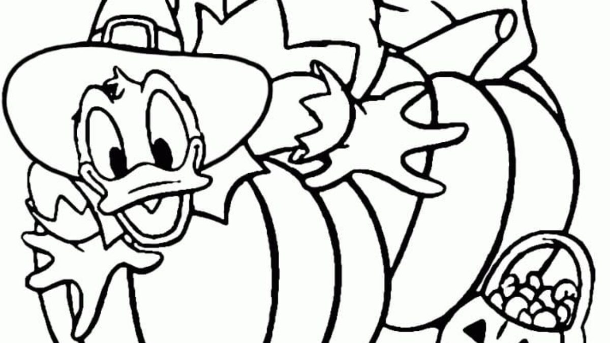 Donald Duck Halloween Coloring Pages