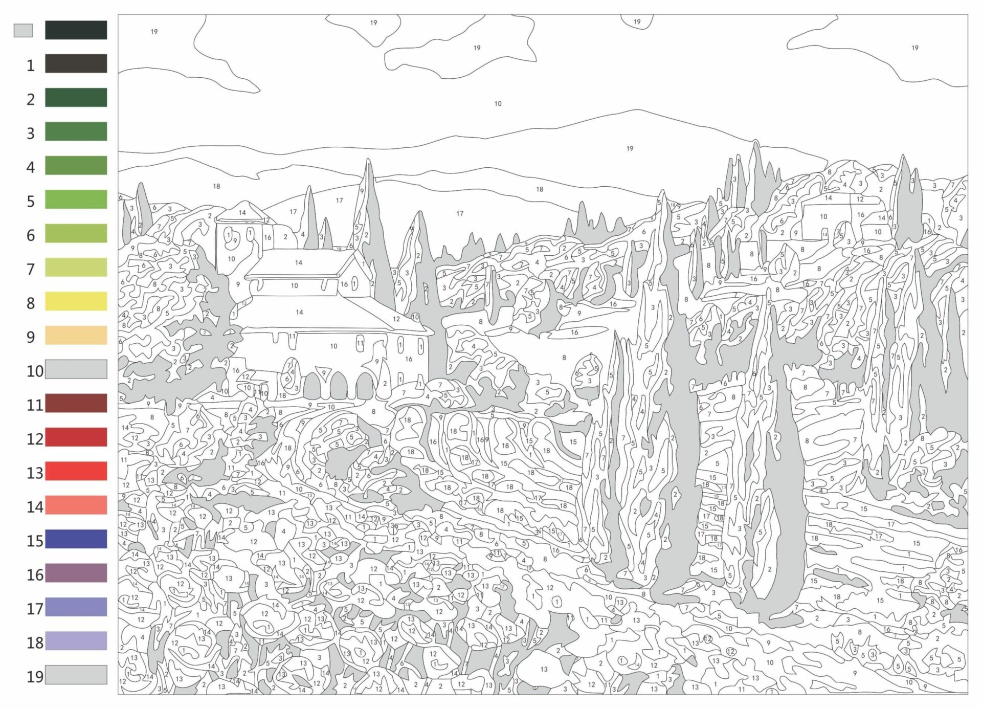 Hard Color By Number Coloring Pages Hard Color By Number Coloring Pages