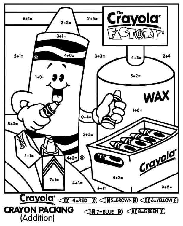 Addition Color By Number Free Printable Coloring Pages For Kids