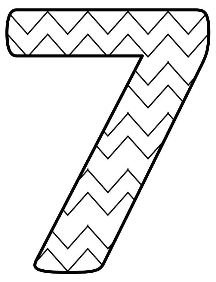 Free Printable Number 7