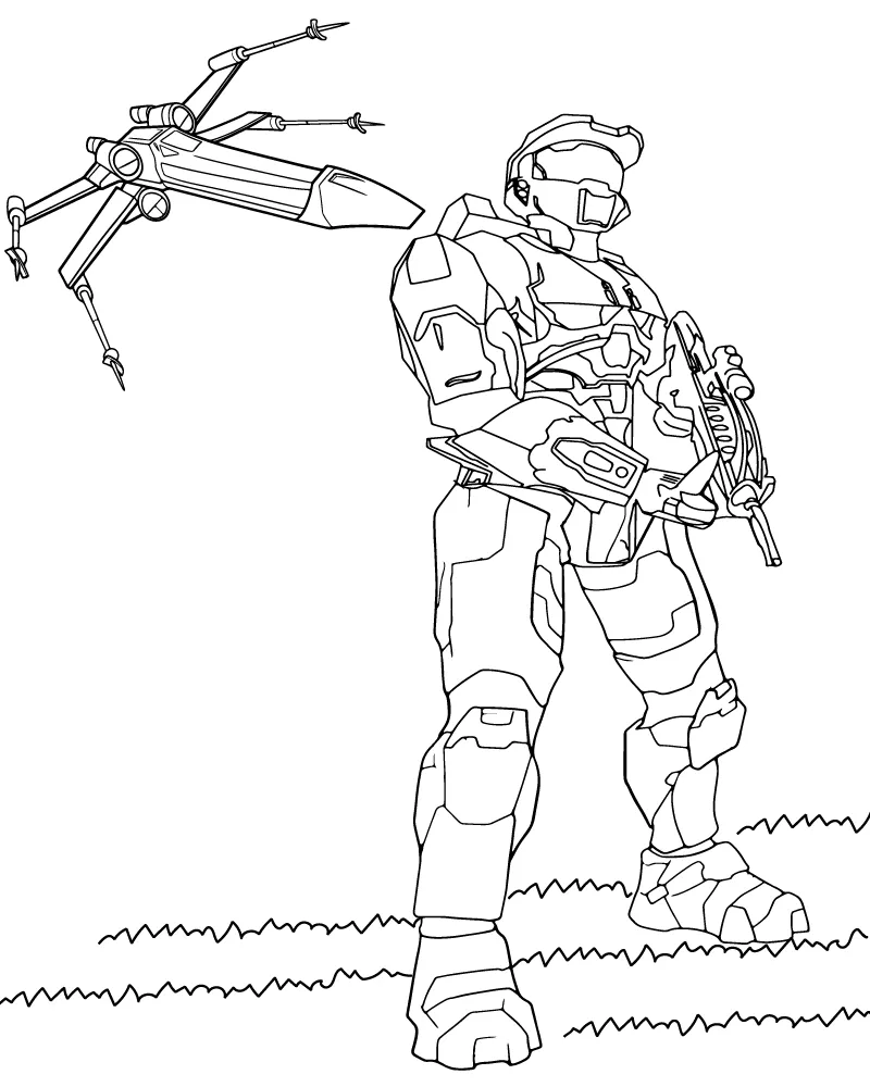Halo coloring page-01