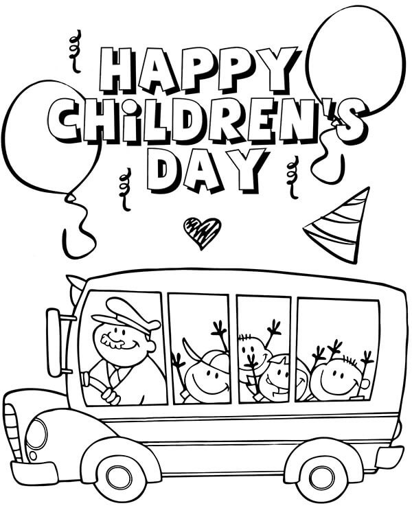 Happy Children s Day 1 Coloring Page Free Printable Coloring Pages