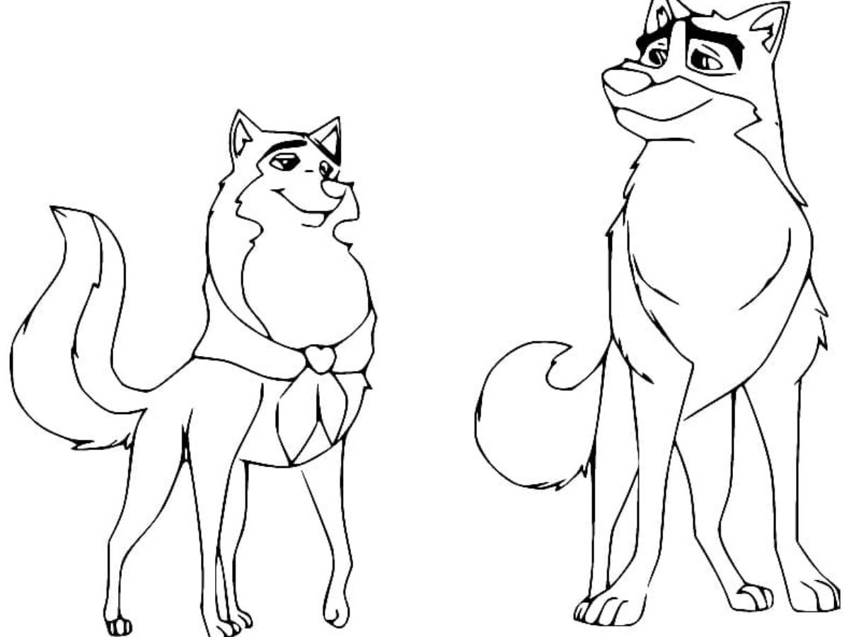 Balto Og Jenna Fargeleggingssider