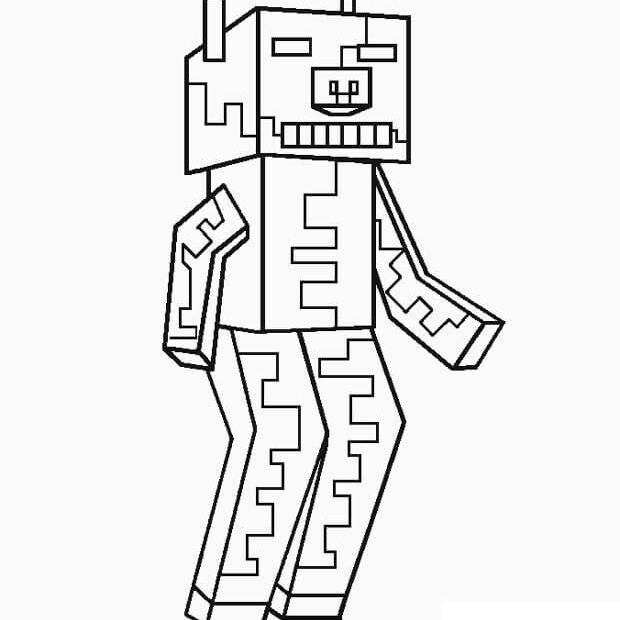 Printable Minecraft Zombie Coloring Pages Minecraft Zombie Coloring