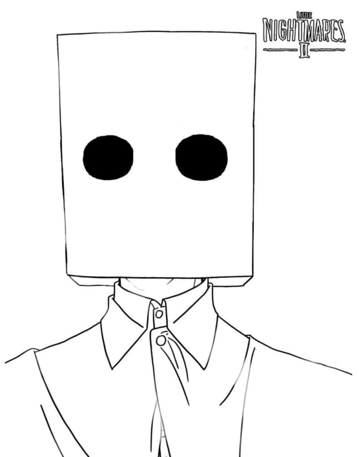 Little Nightmares Mono Coloring Pages Nate Call (@natecallart)