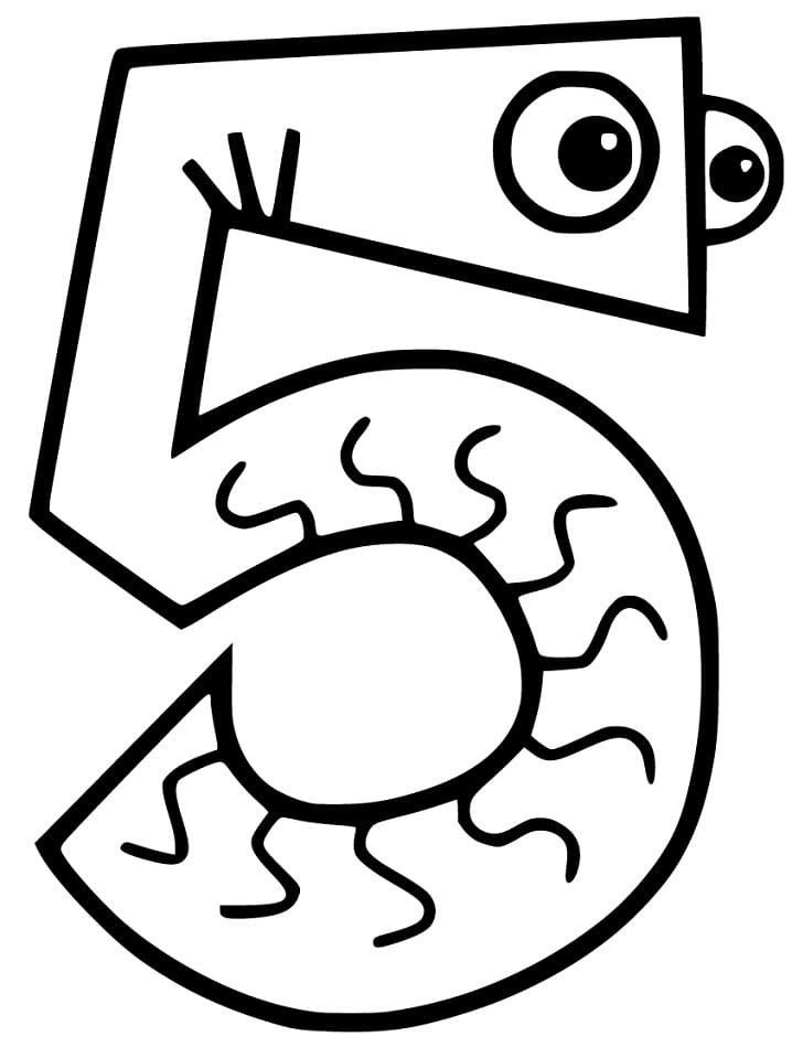 Printable Number 5 Coloring Page Free Printable Coloring Pages For Kids