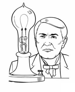 Thomas Edison Coloring Pages and Fun Facts