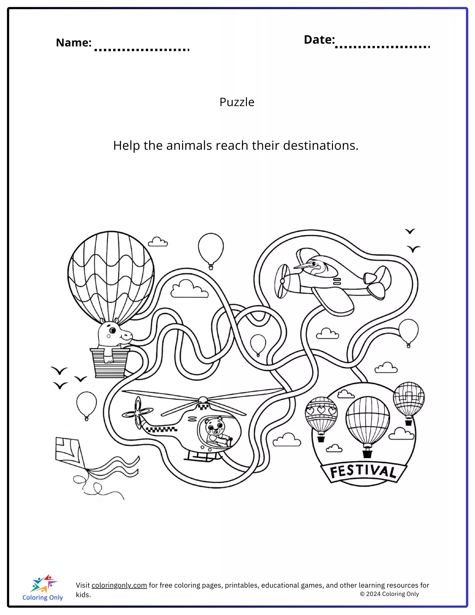 Puzzle Free Printable Worksheet