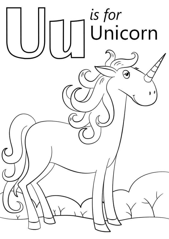 Unicorn Letter U Coloring Page Free Printable Coloring Pages For Kids Unicorn Letter U Coloring Page Free Printable Coloring Pages For Kids