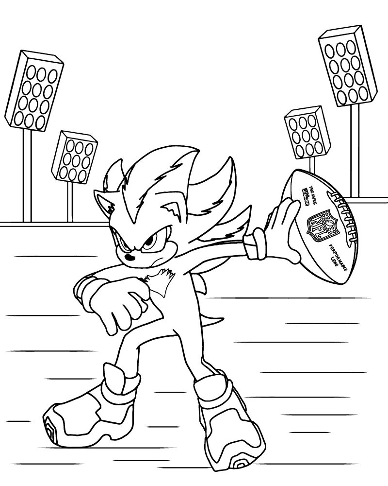Shadow Sonic Coloring Page