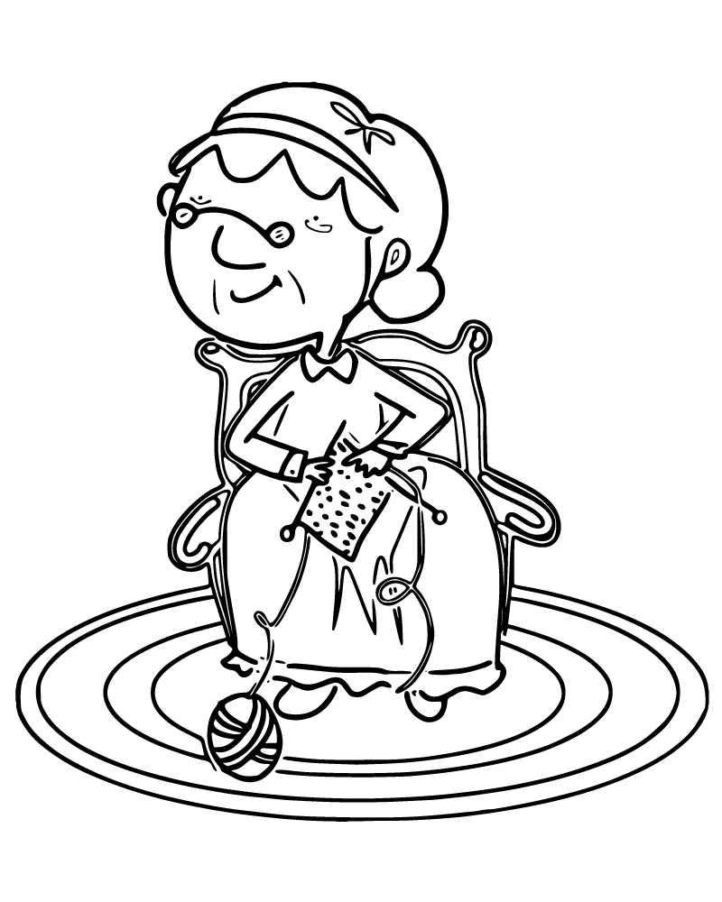 Grandma Coloring Page