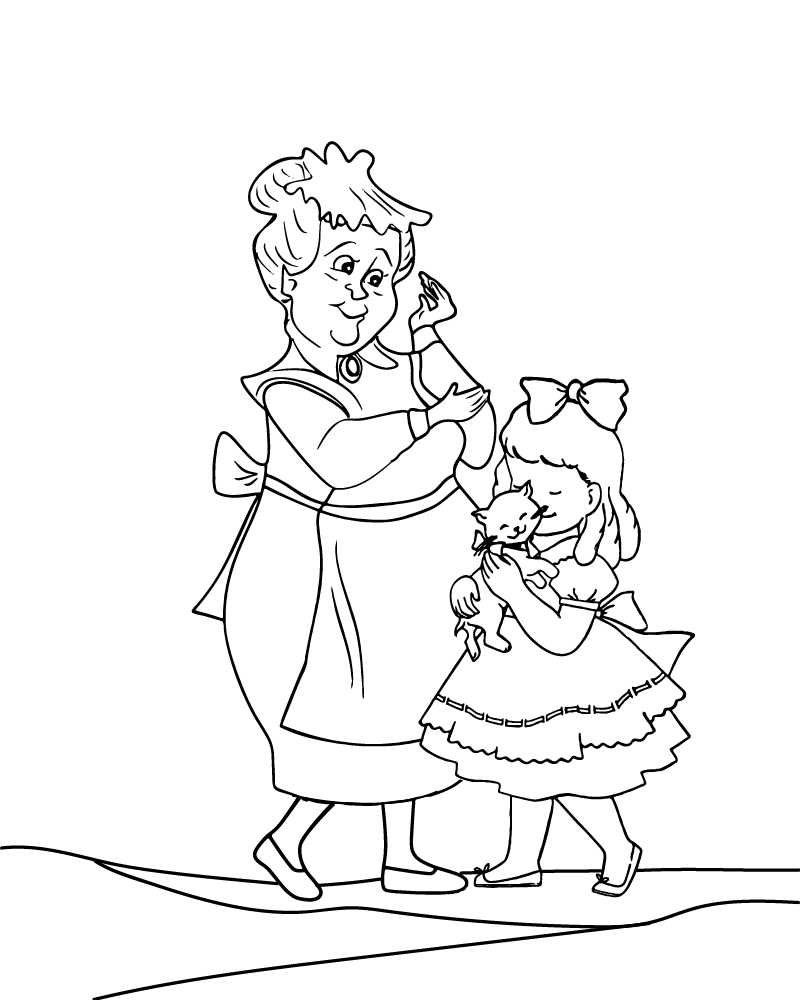 Cute Mom Coloring Pages Coloring Page