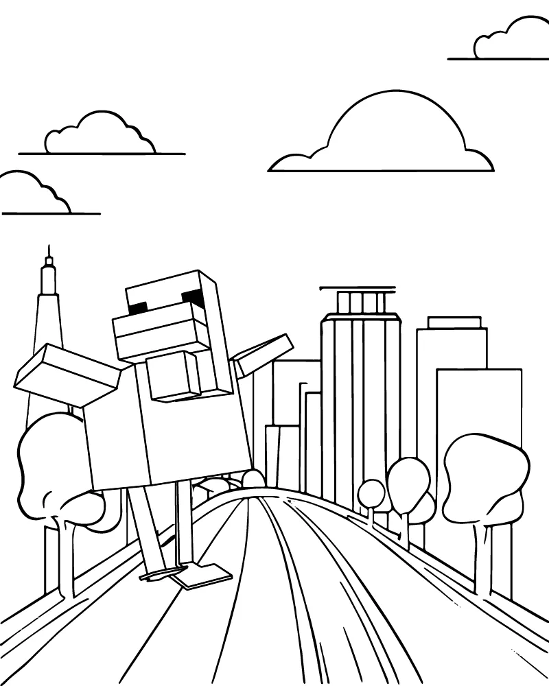 Crossy Road Coloring Page