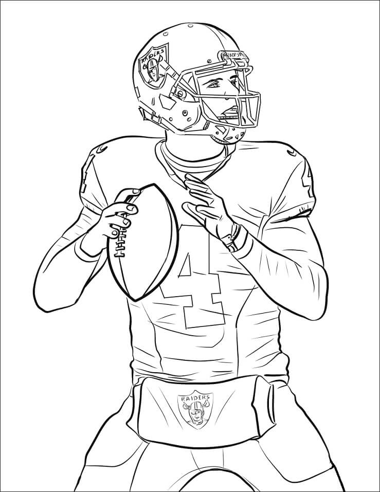 Football Player Coloring Page