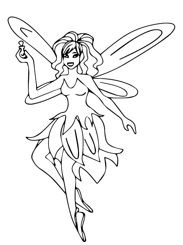 Admirable Fairy Princess Coloring Page Free Printable Coloring Pages