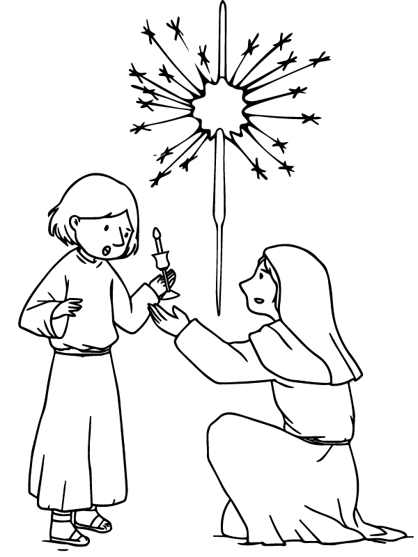 Candlemas Day Coloring Page