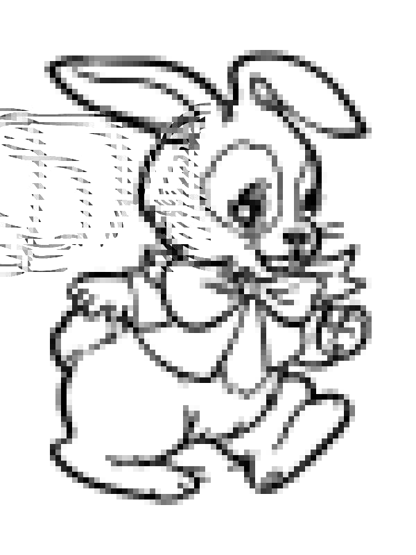 Easter Bunny with Ribbon