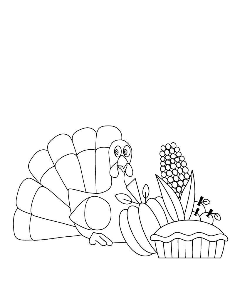 Preschool Thanksgiving Coloring Pages Coloring Page