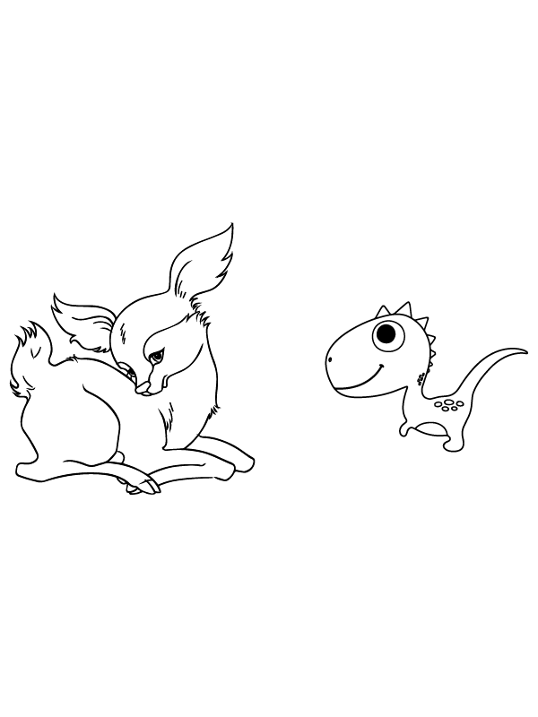 Cute Baby Animals Coloring Page