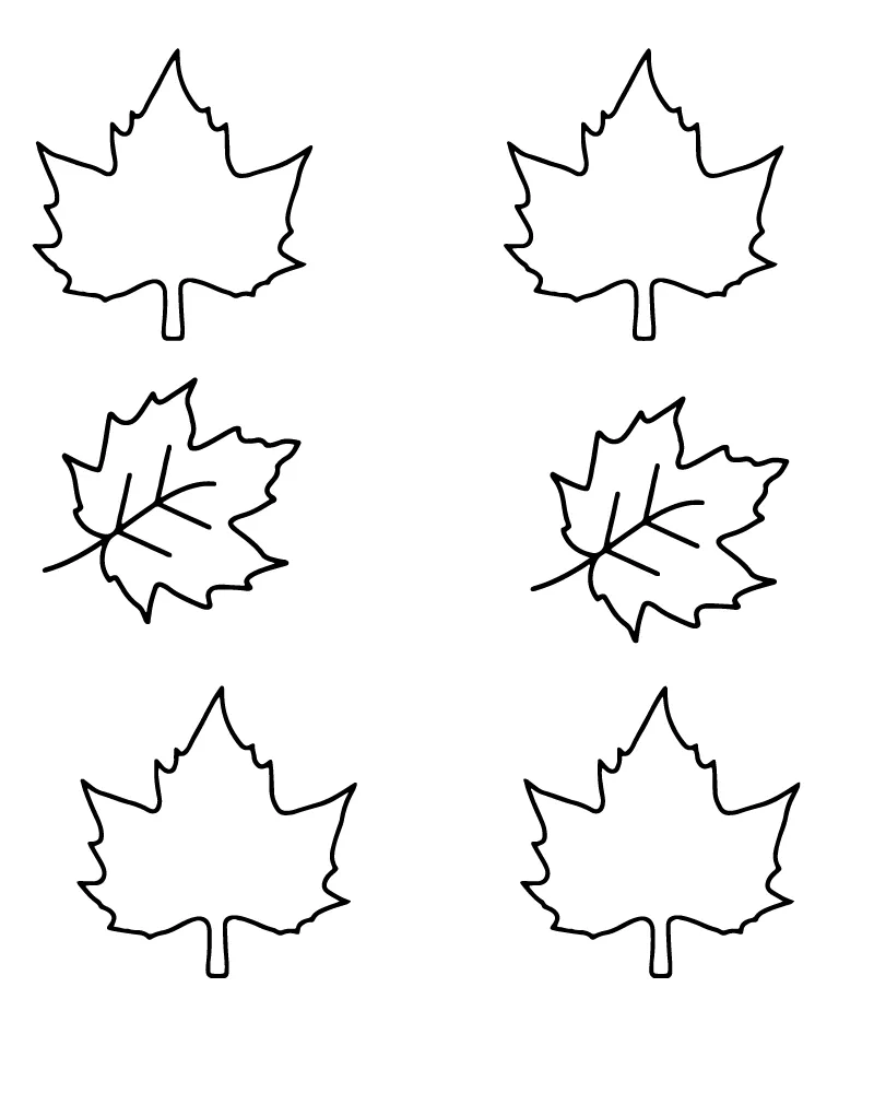 Fall Leaves Coloring Page