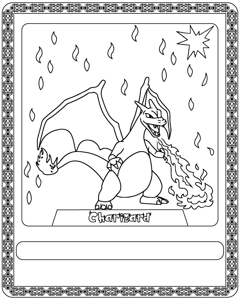 Pokemon Card Coloring Page