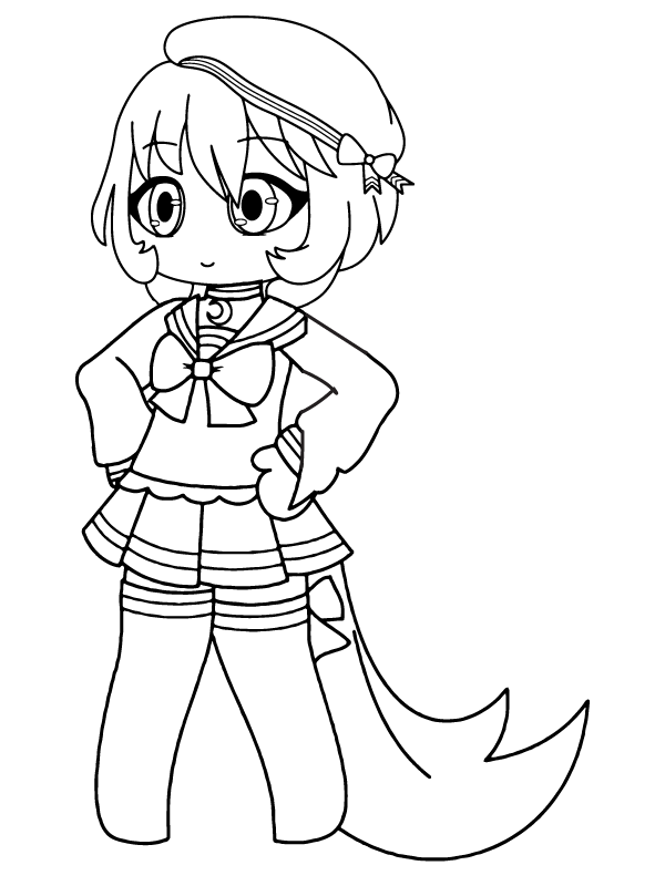 Gacha Nox Character with Long Tail