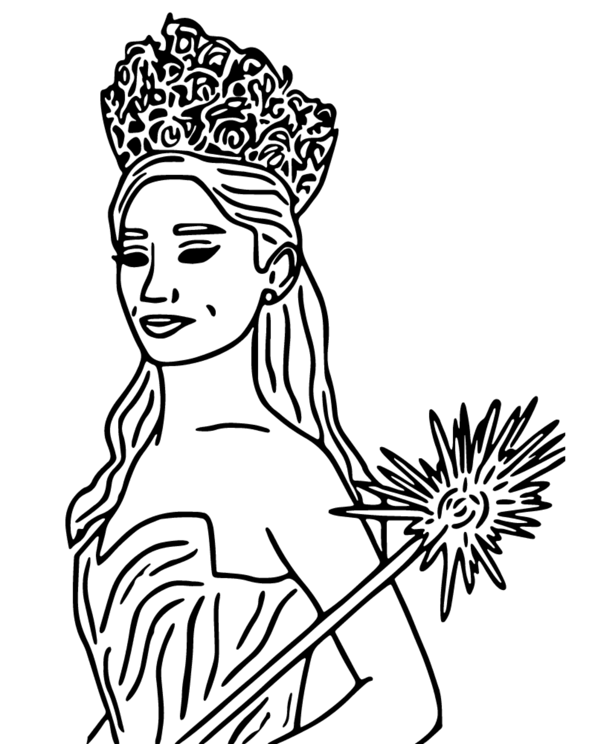 Glinda Coloring Pages Wicked Musical Coloring Pages