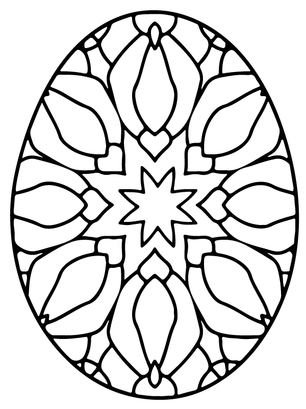Floral Easter Egg Patterns Coloring Page - Free Printable Coloring ...