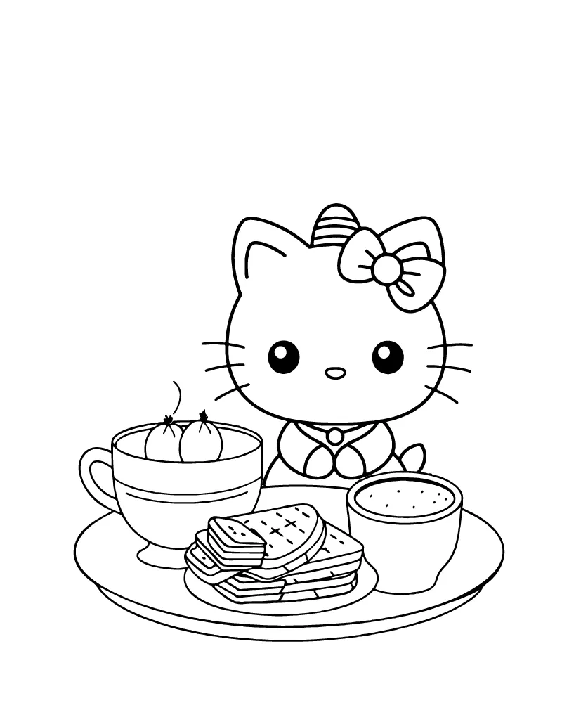 Cute Hello Kitty Thanksgiving drawings