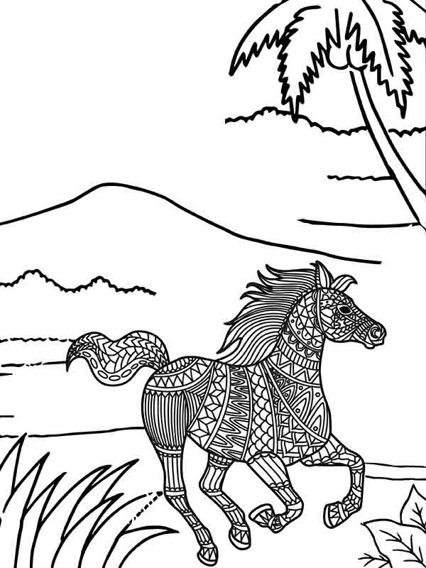 Horse Mandala in the Forest