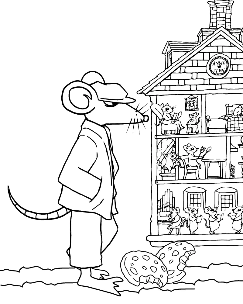 If You Give a Mouse a Cookie Coloring Page