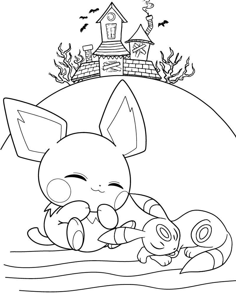 Easy Kawaii Pokemon Coloring Page