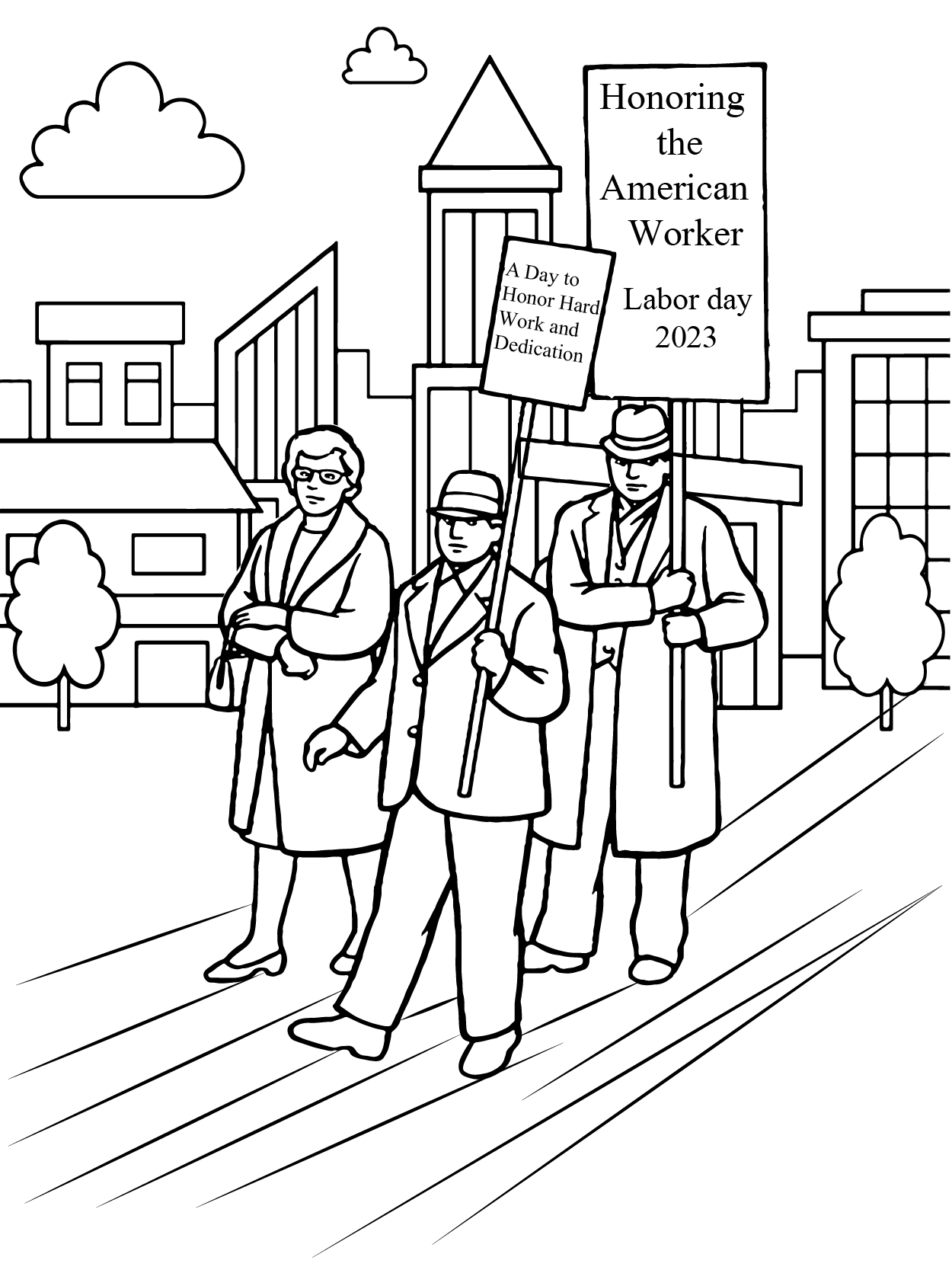 Labor Day Weekend Coloring Pages