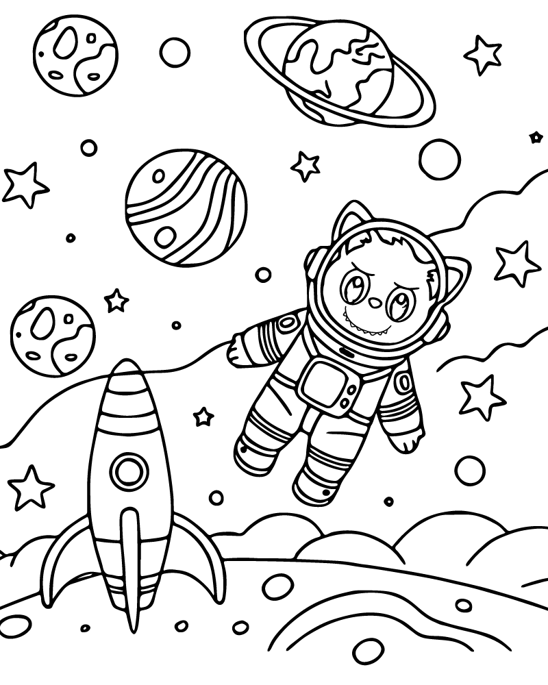 Labubu Coloring Page