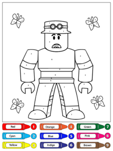 10 Cartoon Color by Number Coloring Pages