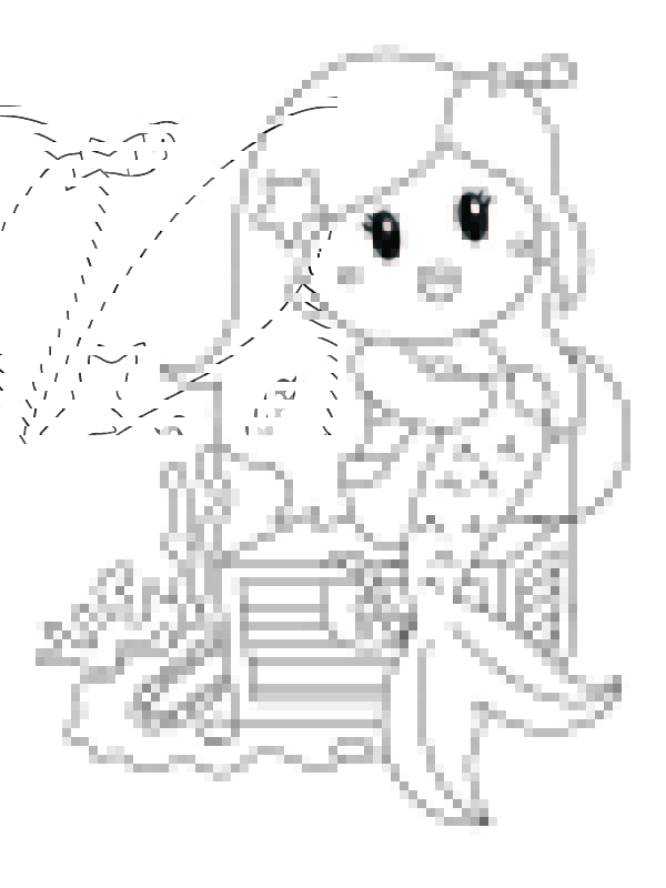 Mermaid Sitting on a Treasure