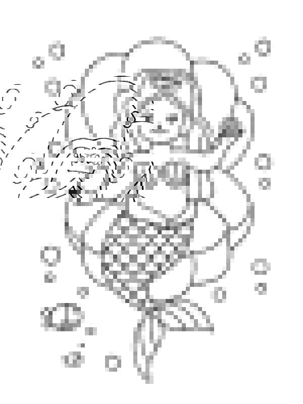 Mermaid Sitting on Shell