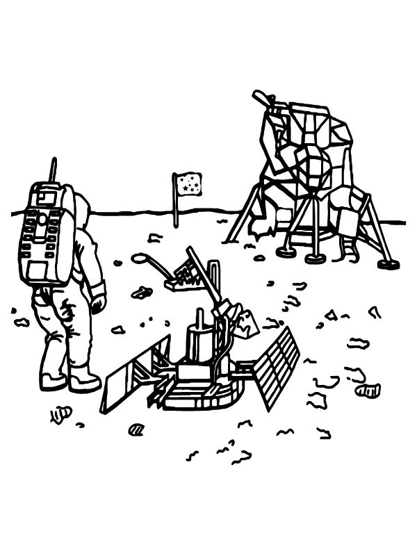 Coloring Pages of NASA's Adventures in Space