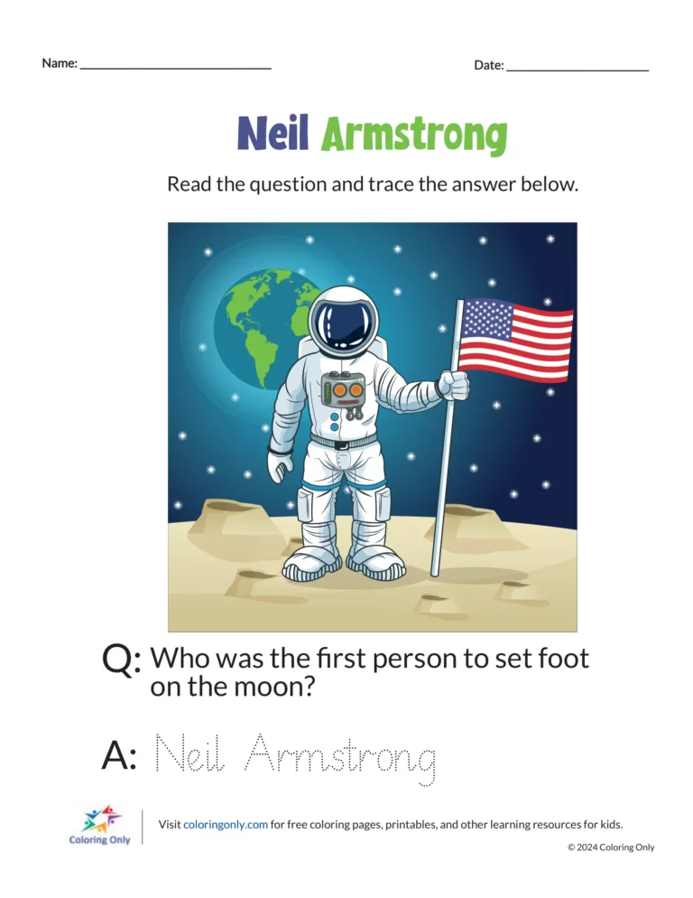 Neil Armstrong Printable Worksheet