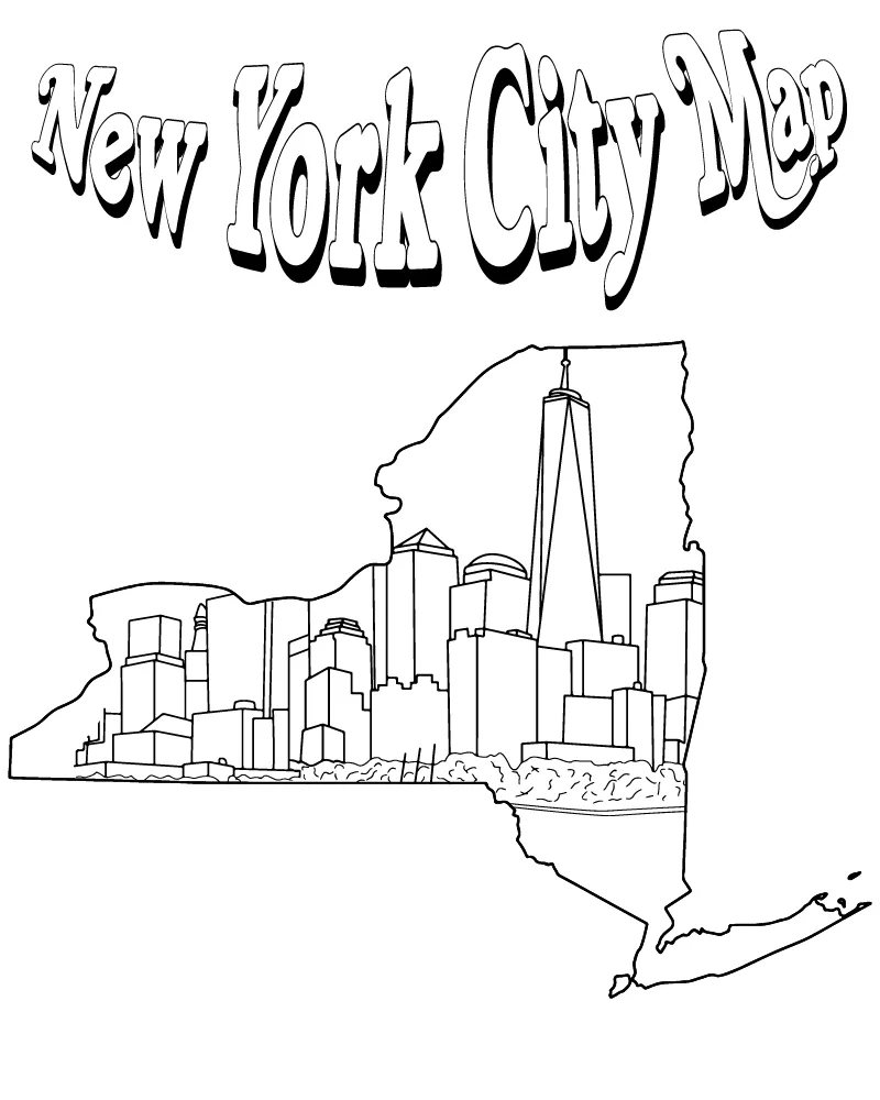 New York Coloring Page Coloring Page