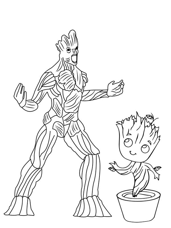 Old Groot Coloring Page