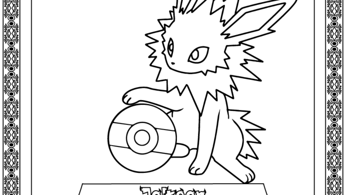 포켓몬 색칠 페이지 Jolteon 피카추 색칠하기 책 Pokémon