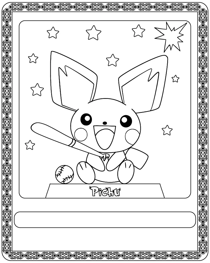 Pokemon Card Coloring Page