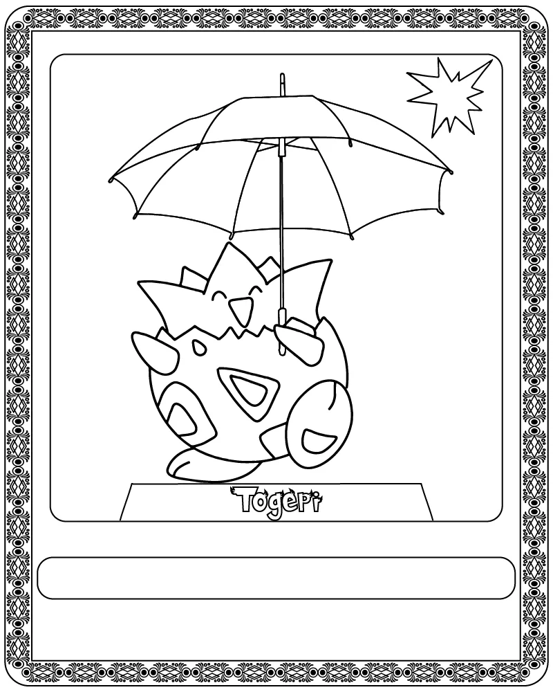 Pokemon Card Coloring Page